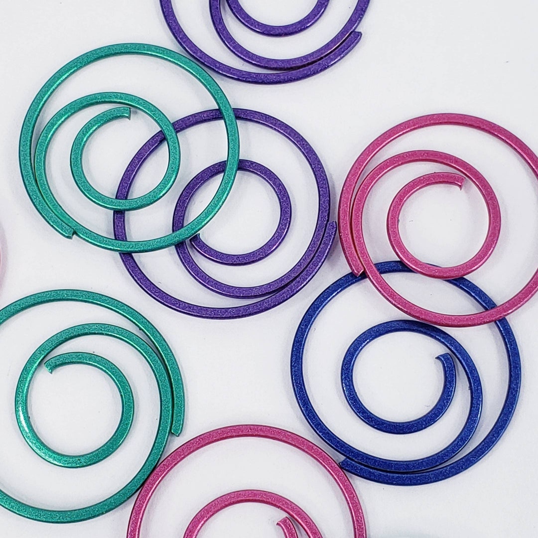 12 Bright Pearl Spiral Paper Clips Spirals 4 Colors Junk Journals Paper ...