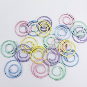 Set of 20 Pastel Spiral Paper Clips Scrapbooking Junk Journals ...