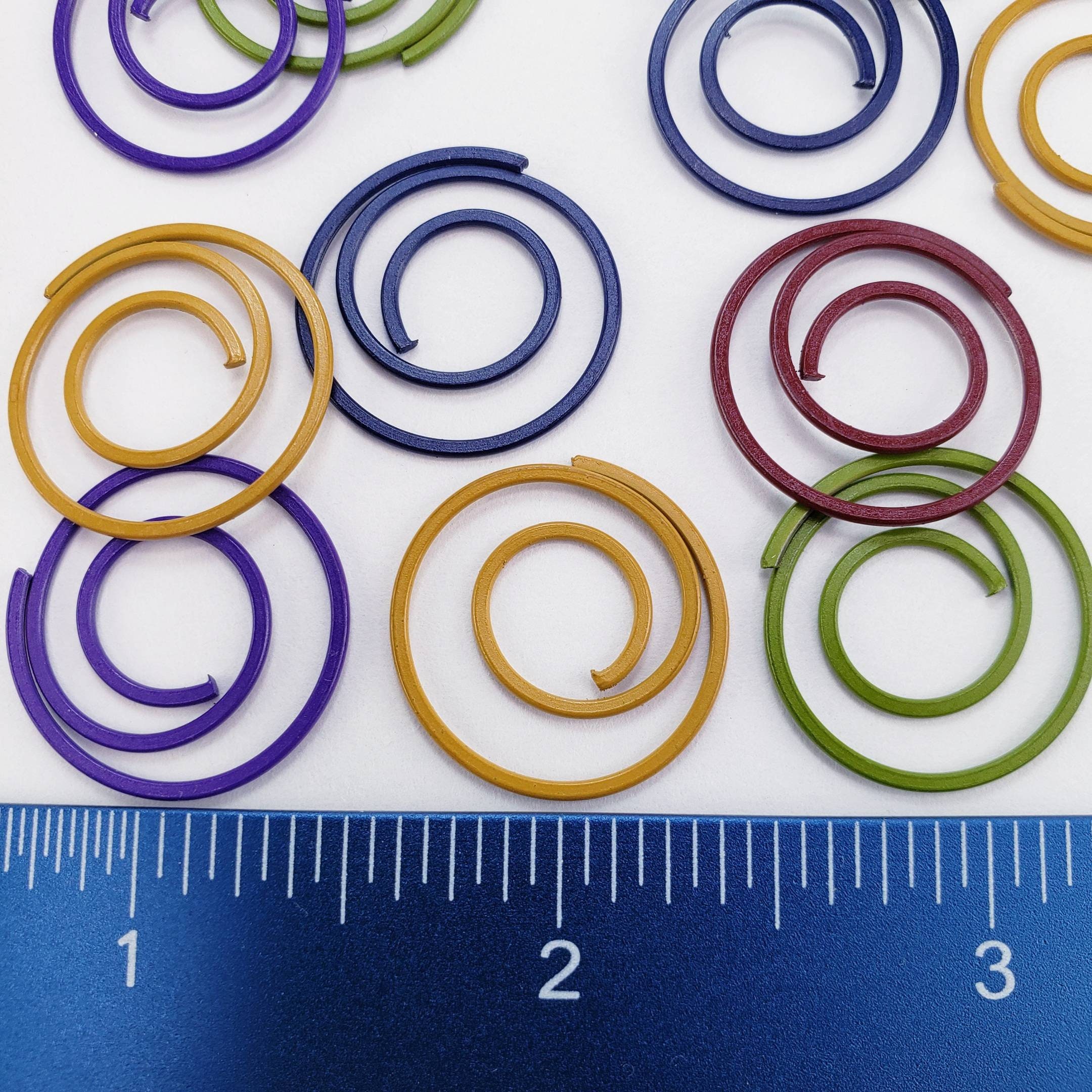 12 Heritage Spiral Paper Clips Spirals 5 Colors Stamping Scrapbooking ...