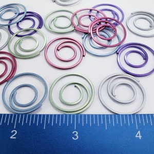 20 Spiral Paper Clips Scrapbooking 5 Pearl Colors Decorative Spirals ...