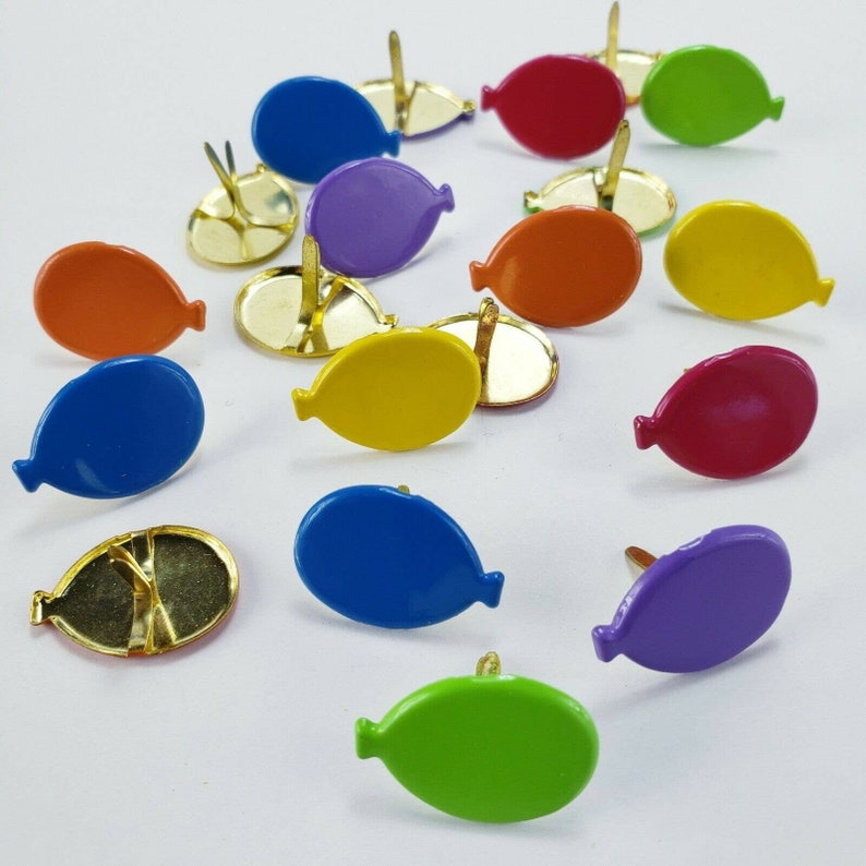 20 Balloon Brads 6 Tropical Colors Scrapbooking Embellishments Paper ...