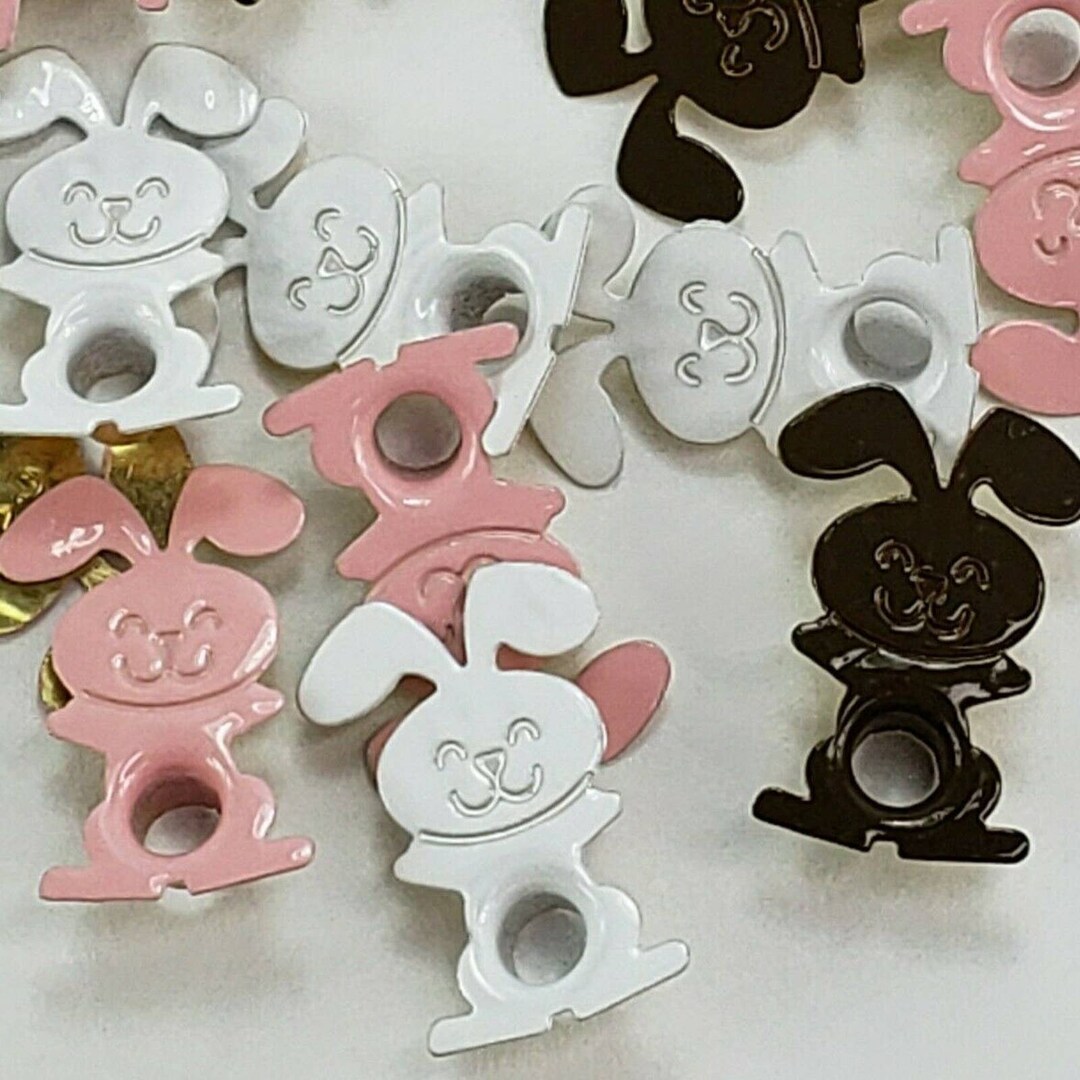 18 Bunny Rabbit Eyelets Easter Scrapbooking Embellishment 3 Colors ...