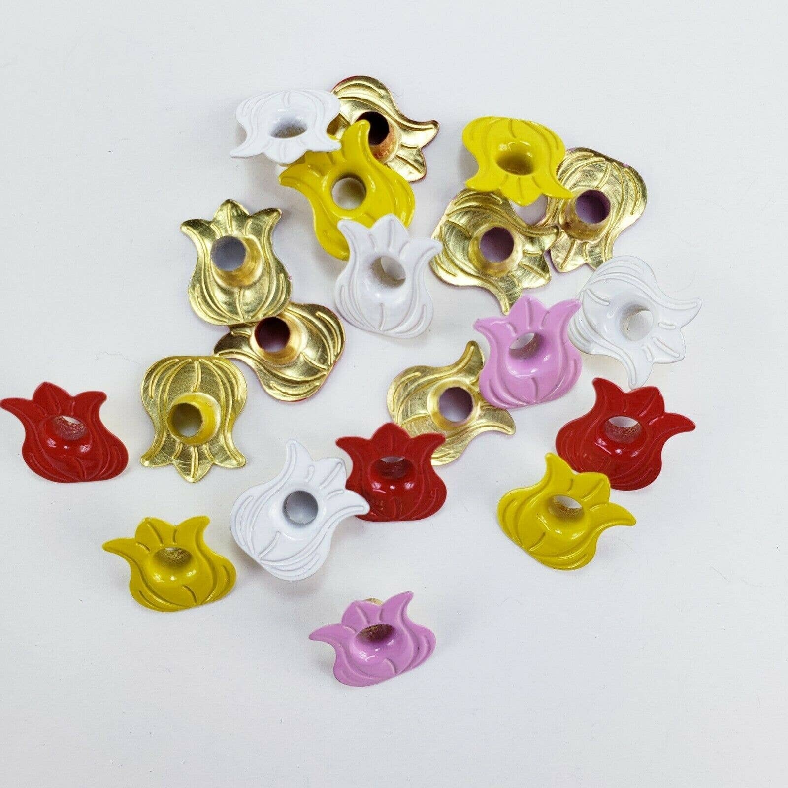 20 Tulip Eyelets Flowers Handmade Cards Scrapbooking Crafts - Etsy