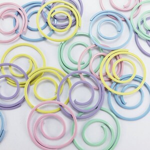 Set of 20 Pastel Spiral Paper Clips Scrapbooking Junk Journals ...