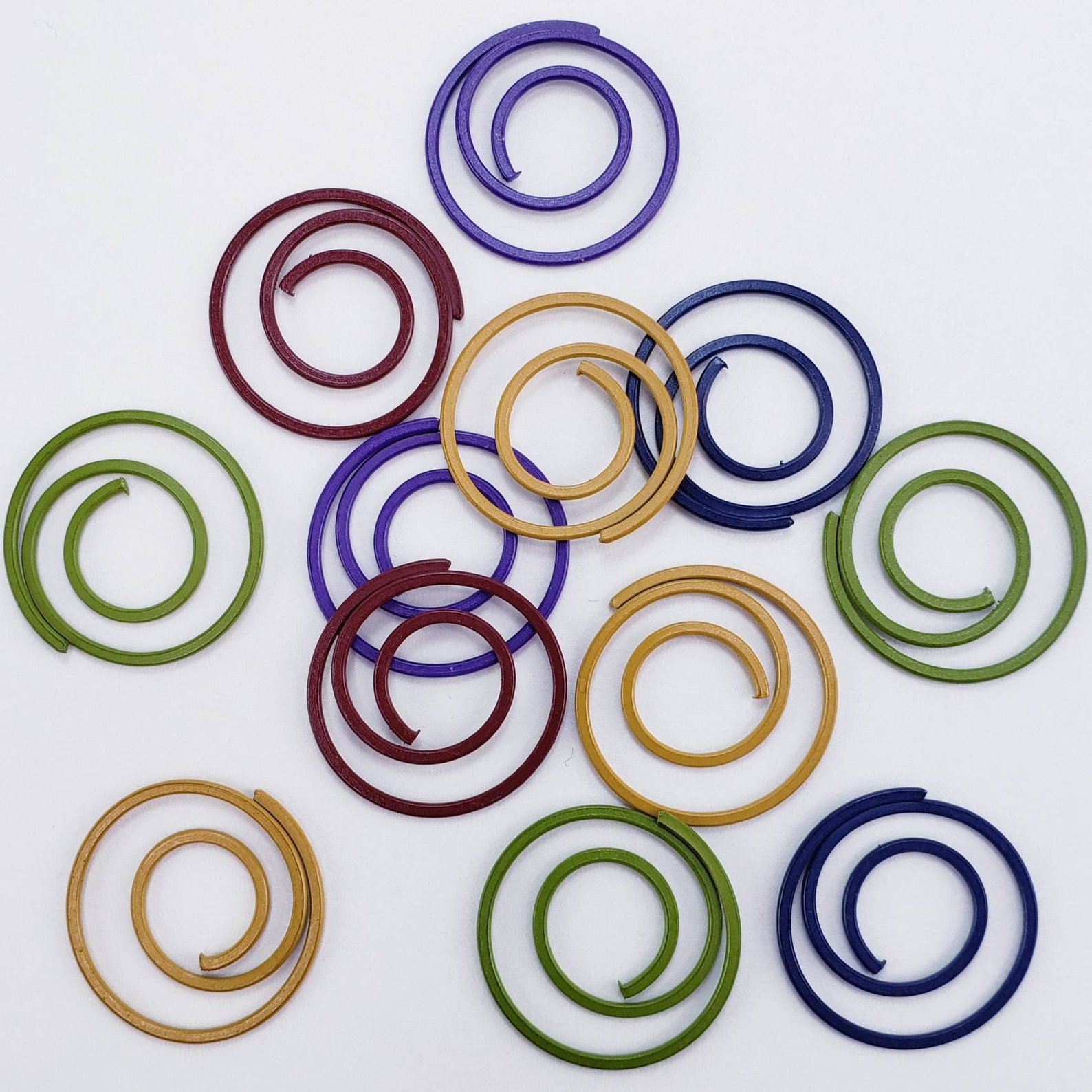 12 Heritage Spiral Paper Clips Spirals 5 Colors Stamping Scrapbooking ...