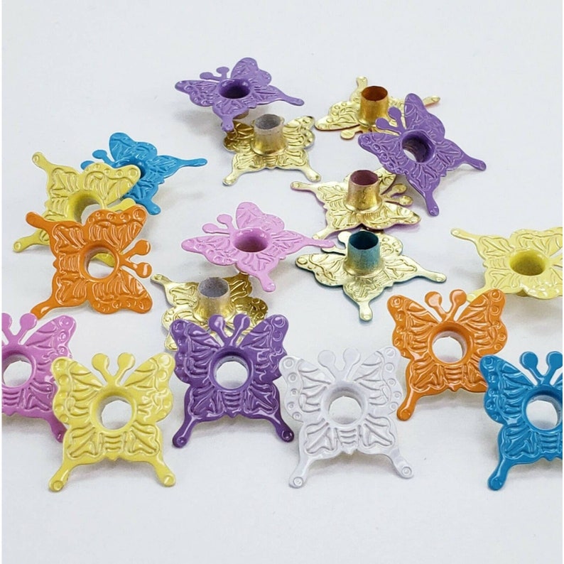 18 Butterfly Eyelets 6 Spring Clrs Crafts Stamping Scrapbooking ...