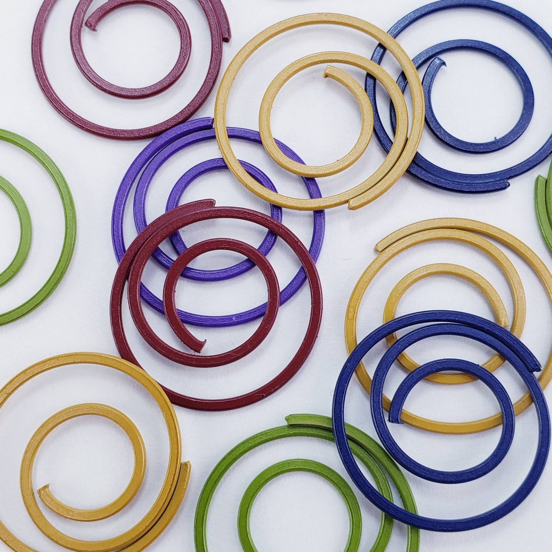 12 Heritage Spiral Paper Clips Spirals 5 Colors Stamping Scrapbooking ...