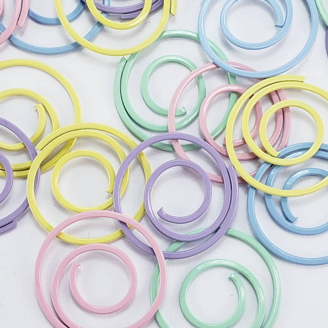 Set of 20 Pastel Spiral Paper Clips Scrapbooking Junk Journals ...