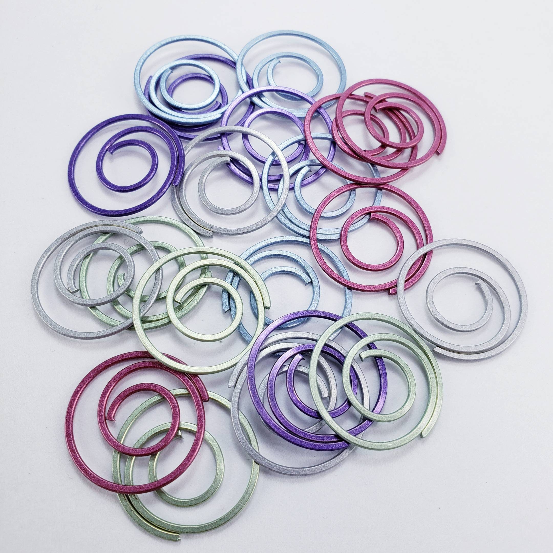 20 Spiral Paper Clips Scrapbooking 5 Pearl Colors Decorative Spirals ...