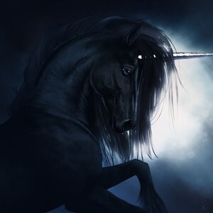 Level 5 Dark Art Black Unicorn ~ Lovable & Highly Magickal Entity ...