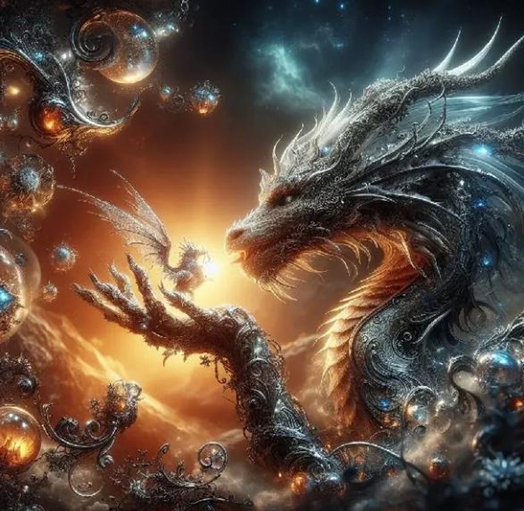 Princess Steel Dragon Hybrid Dragon Silver and Blue Brings Popularity ...