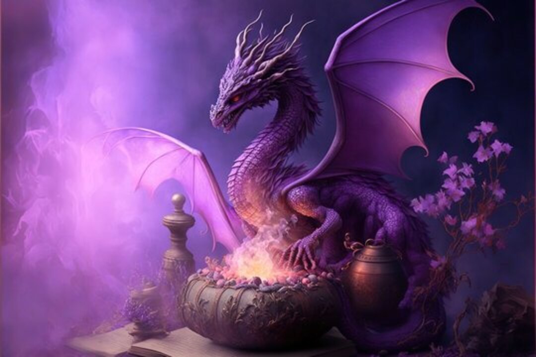 Level 5 Purple Dragons Very Rare and Powerful Bring Success Wealth Control Ensures Keeper is ...