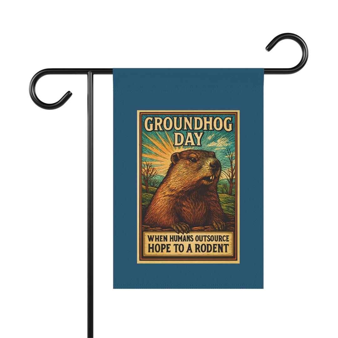 Groundhog Day Rodent Poster Garden Flag | House Banner - Etsy