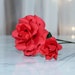 Red Paper Roses on Stems Bouquet Valentine's Day Gift - Etsy