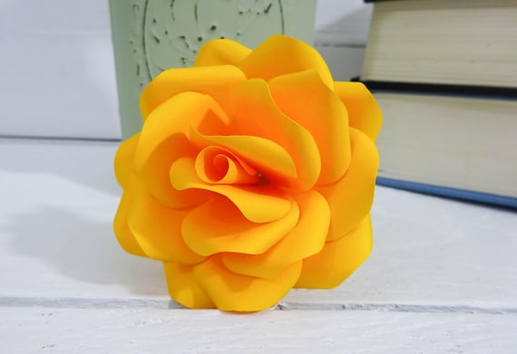 Yellow Paper Flowers Paper Flowers With Stems Paper Flower - Etsy