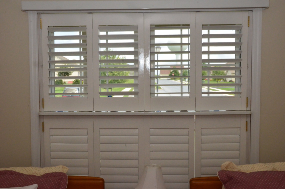 Plantation Shutters, Solid Wood, Prefinished White - Etsy Canada