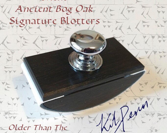 Mini Signature Blotter in Ancient Bog Oak - Etsy