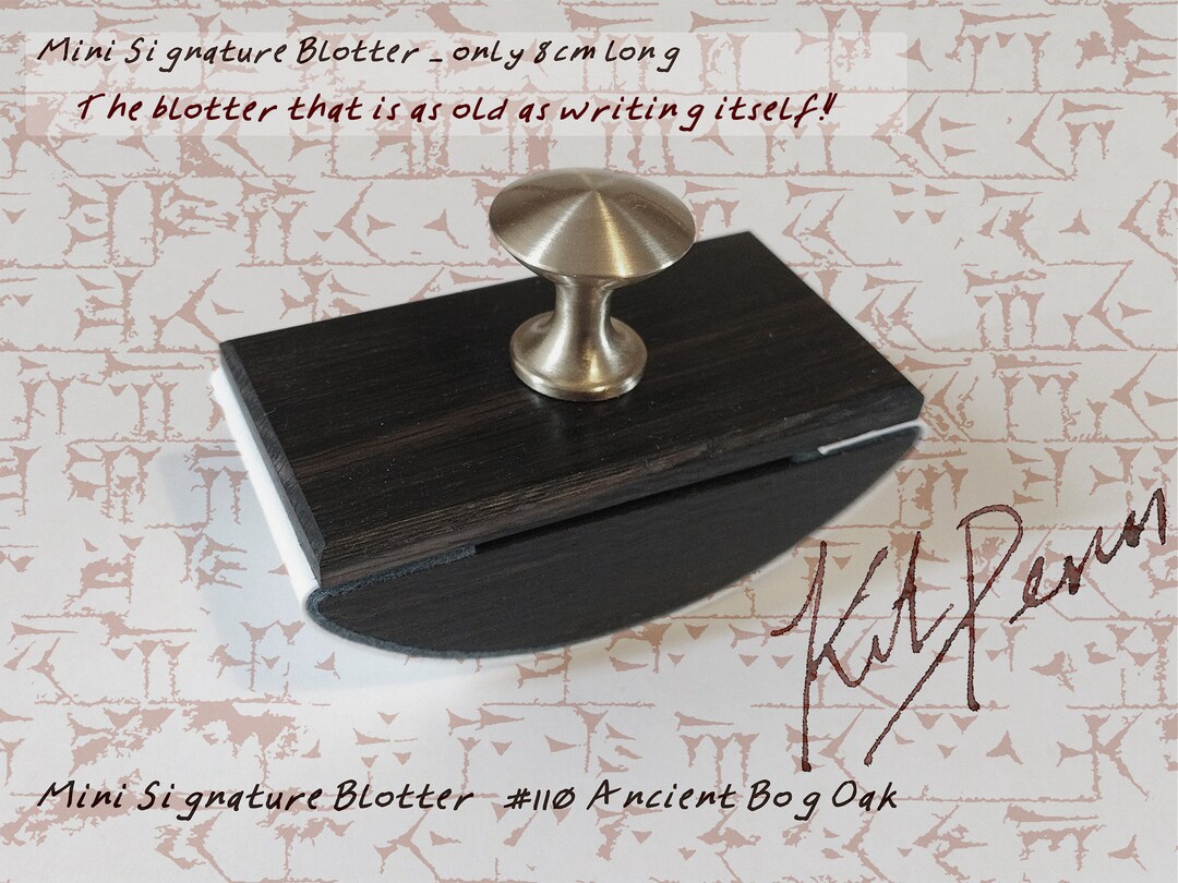 Mini Signature Blotter in Ancient Bog Oak - Etsy