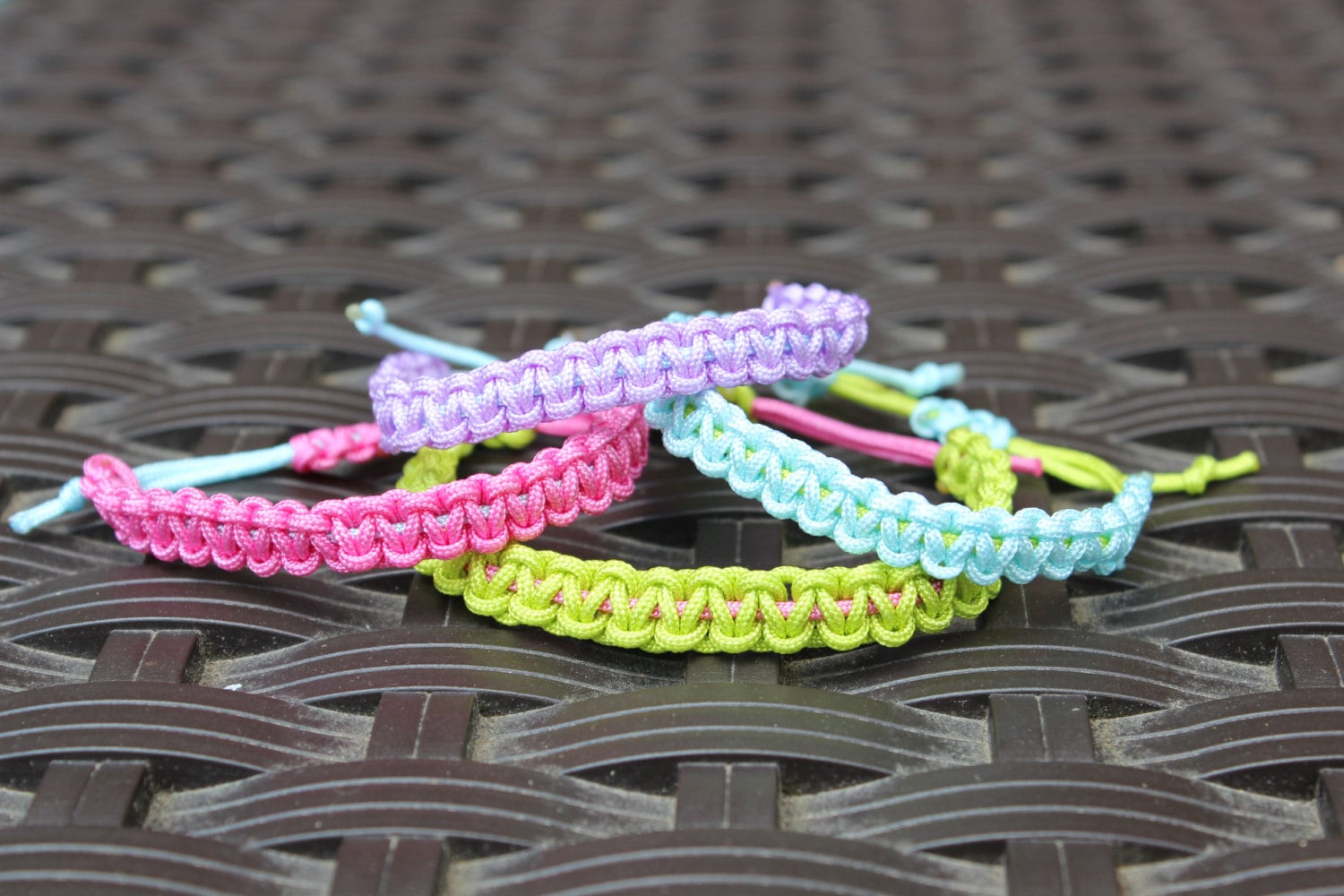 Adjustable Square Knot Bracelet, Colorful Bracelet, Summer Bracelet ...