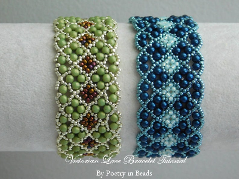 Beaded Jewelry Tutorial, Victorian Lace Bracelet Tutorial, Beadweaving ...