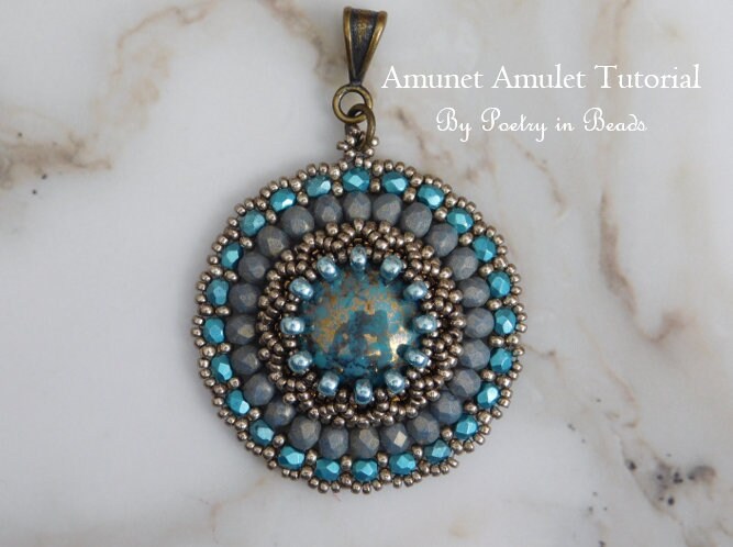 Pendant Tutorial, Amunet Amulet Tutorial, Beading Pattern, Beading ...