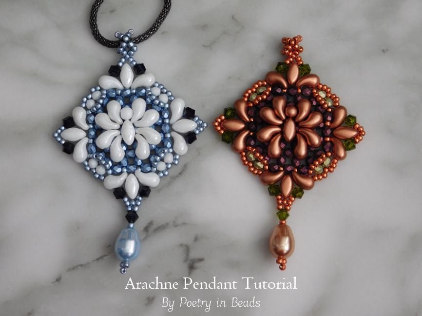 Beading Tutorial Arachne Pendant Tutorial Spider Jewelry | Etsy