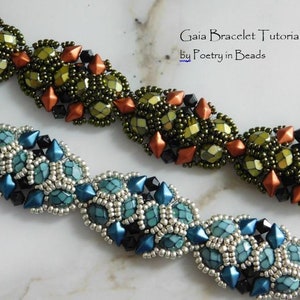3 Gaia Tutorials, Beaded Pendant Tutorial, Bead Bracelet Tutorial, Beading Earring Tutorial ...