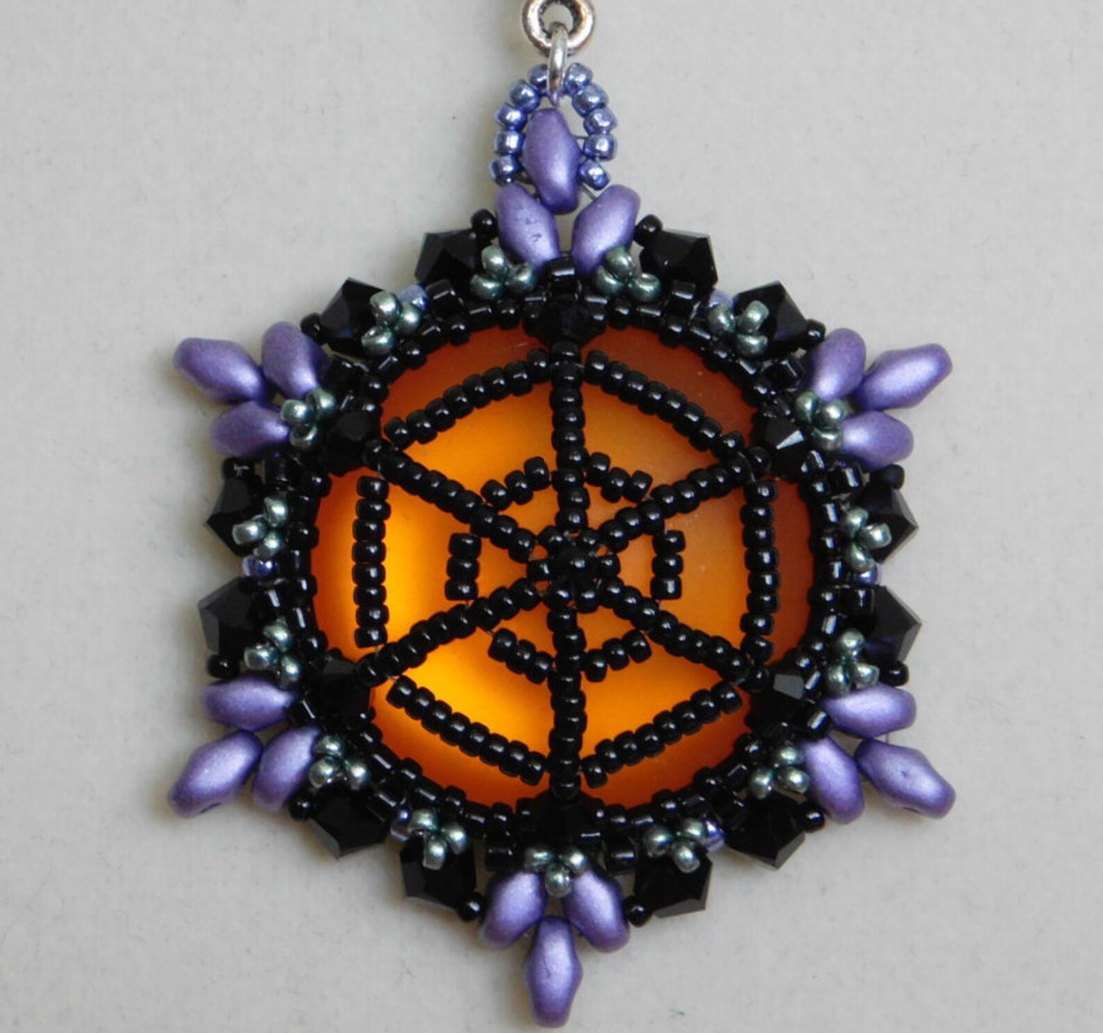 Bead Pendant Tutorial Beadweaving Pattern Lunasoft - Etsy