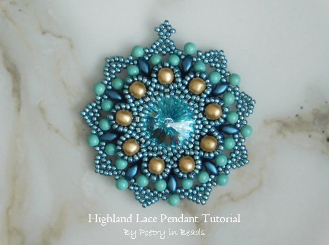 Beaded Jewelry Tutorial, Highland Lace Pendant Tutorial, Beading ...