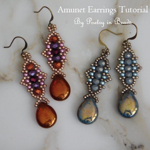 Paula Beaded Earrings Pattern PDF BEADING TUTORIAL - Etsy