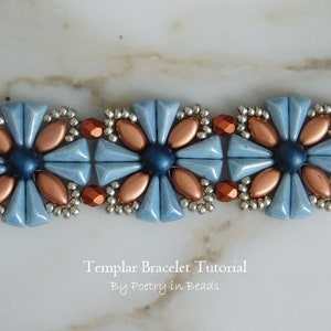 Beaded Jewelry Pattern, Templar Bracelet Tutorial, Beading Tutorial ...