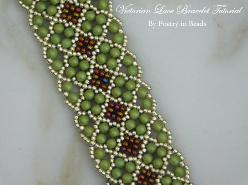 Beaded Jewelry Tutorial, Victorian Lace Bracelet Tutorial, Beadweaving ...