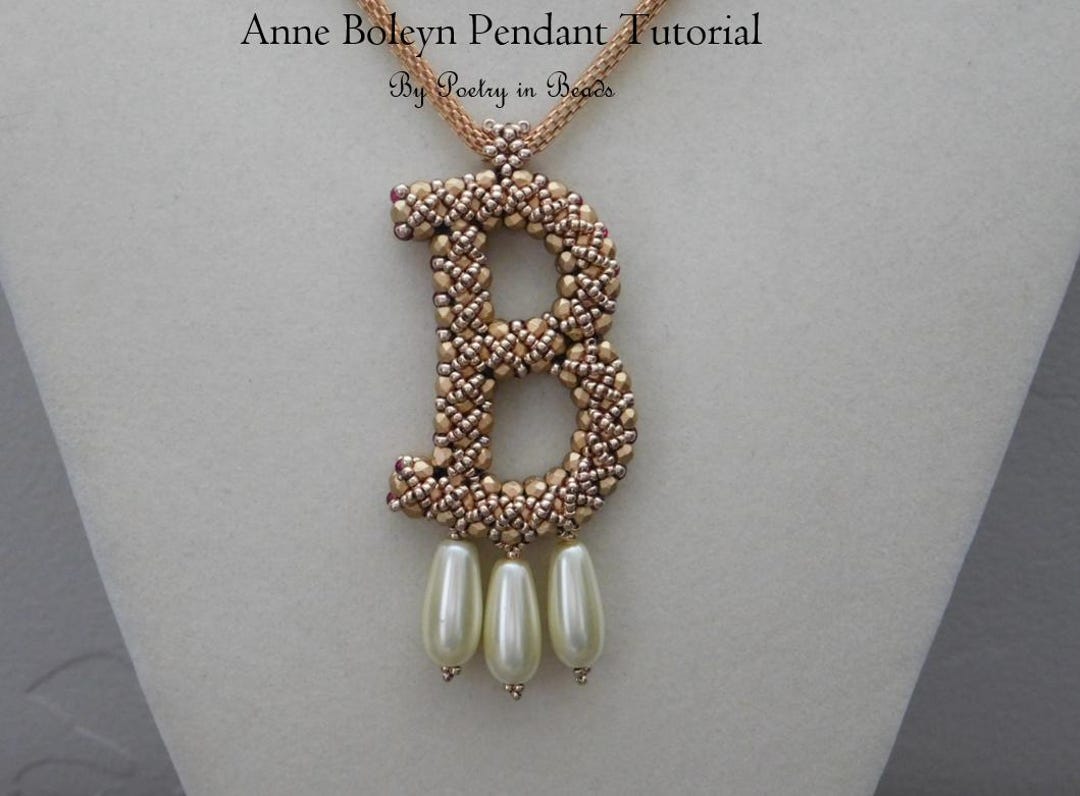 Beaded Jewelry Tutorial, Anne Boleyn Pendant Tutorial, Beadweaving ...