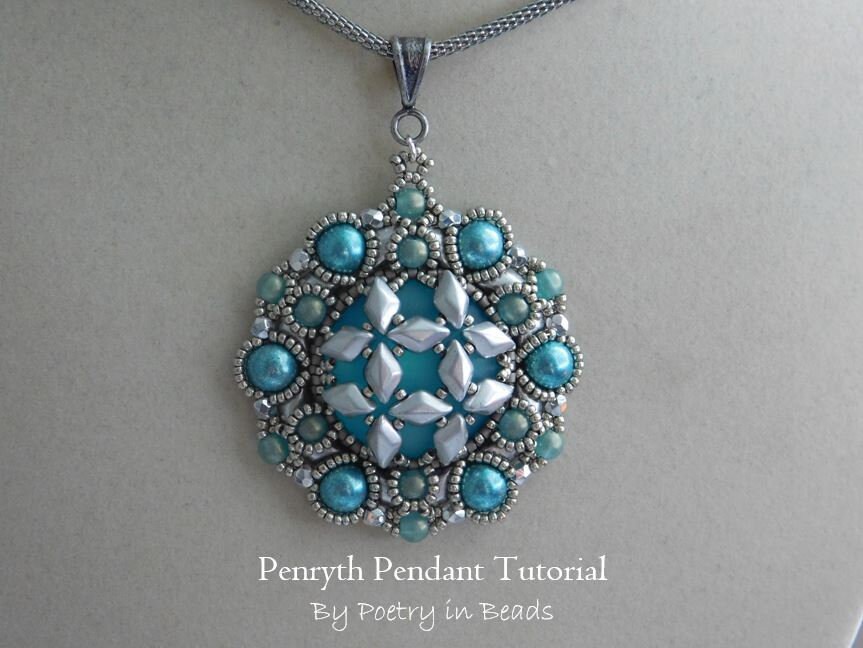 Beading Tutorial, Penryth Pendant Tutorial, Beading Pendant Pattern ...