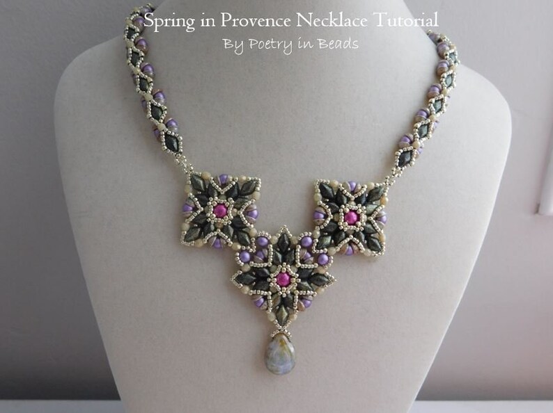 Beading Tutorial Spring in Provence Necklace Tutorial - Etsy