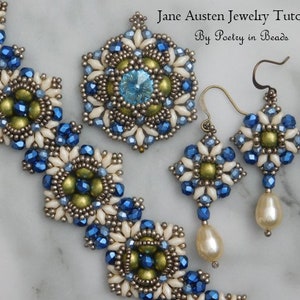 3 Beaded Jewelry Patterns, Jane Austen Jewelry Patterns, Beadweaving, Beadwork, Jewelry Making ...