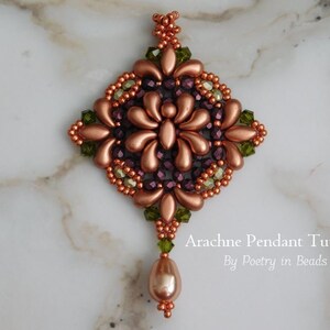 2 Beading Tutorials, Arachne Collection, Bracelet and Pendant Tutorials, Spider Jewelry ...