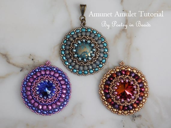 Pendant Tutorial Amunet Amulet Tutorial Beading Pattern | Etsy