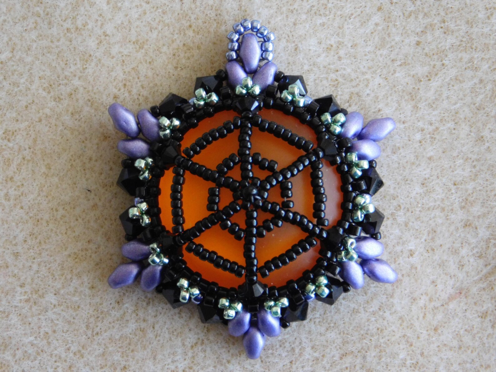 Bead Pendant Tutorial Beadweaving Pattern Lunasoft - Etsy