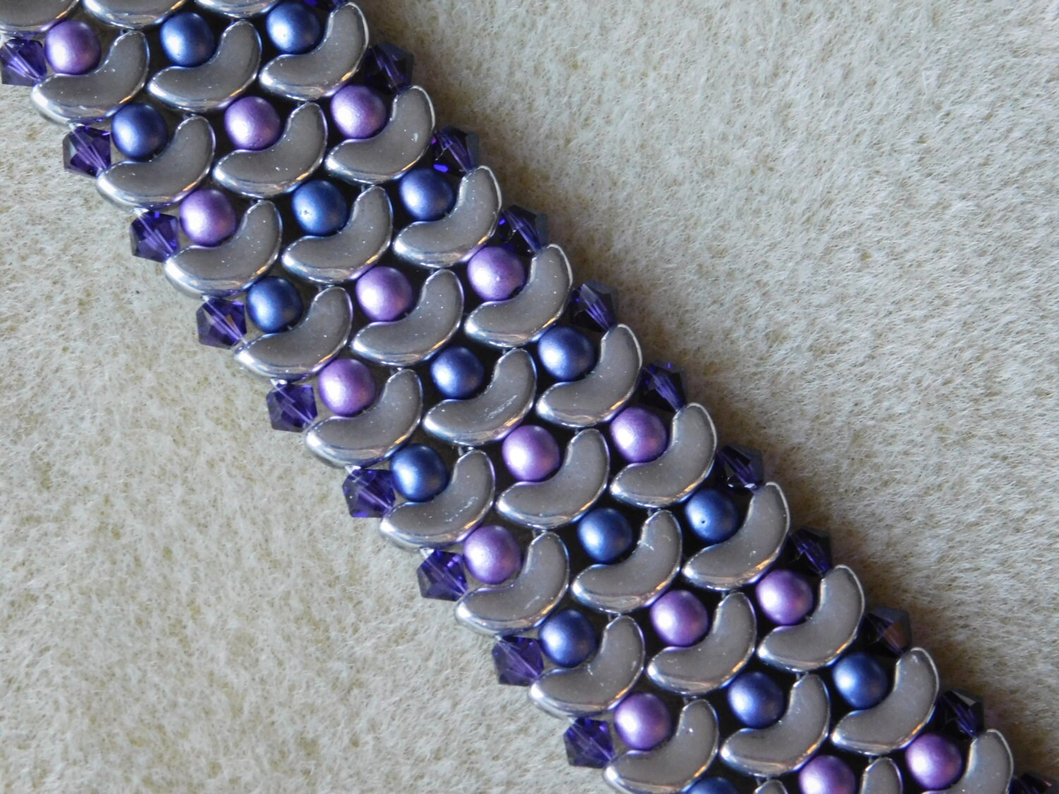 Bead Bracelet Tutorial Beading Pattern Dragon Scale | Etsy