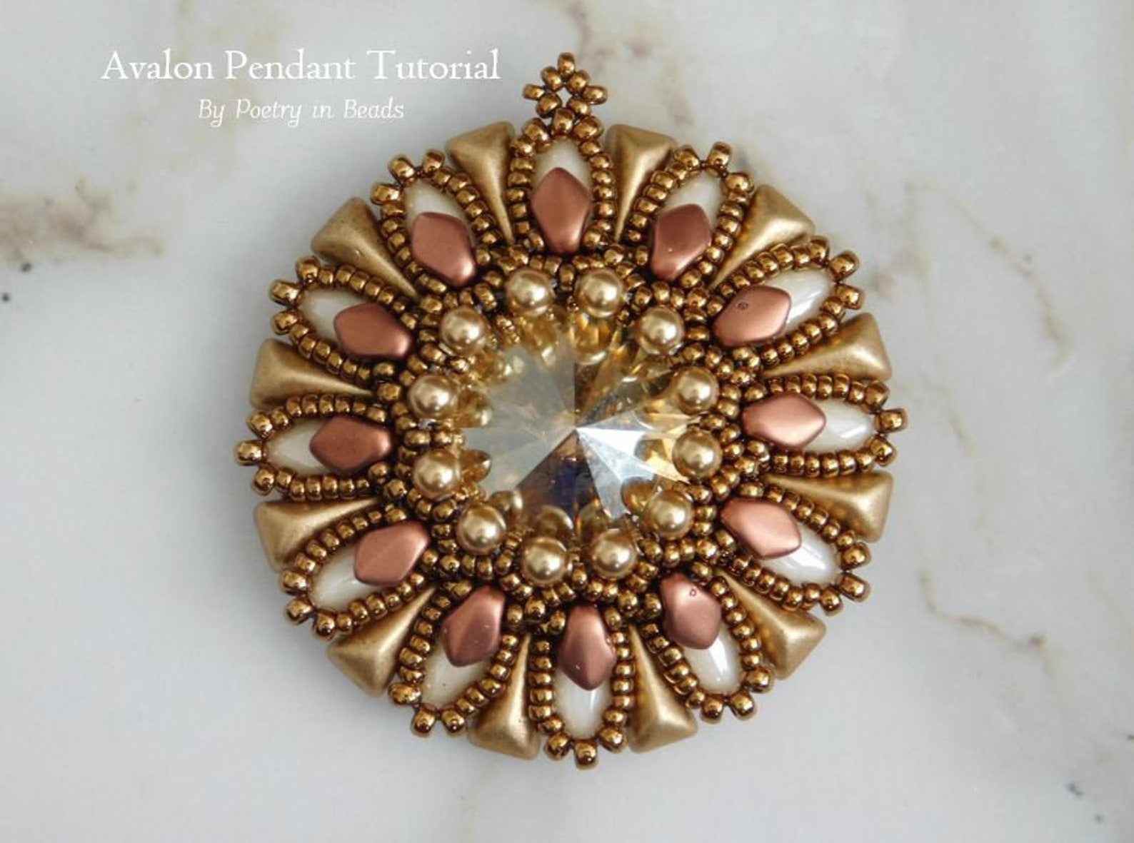 Beaded Pendant Tutorial, Avalon Pendant Tutorial, Beading Pattern ...