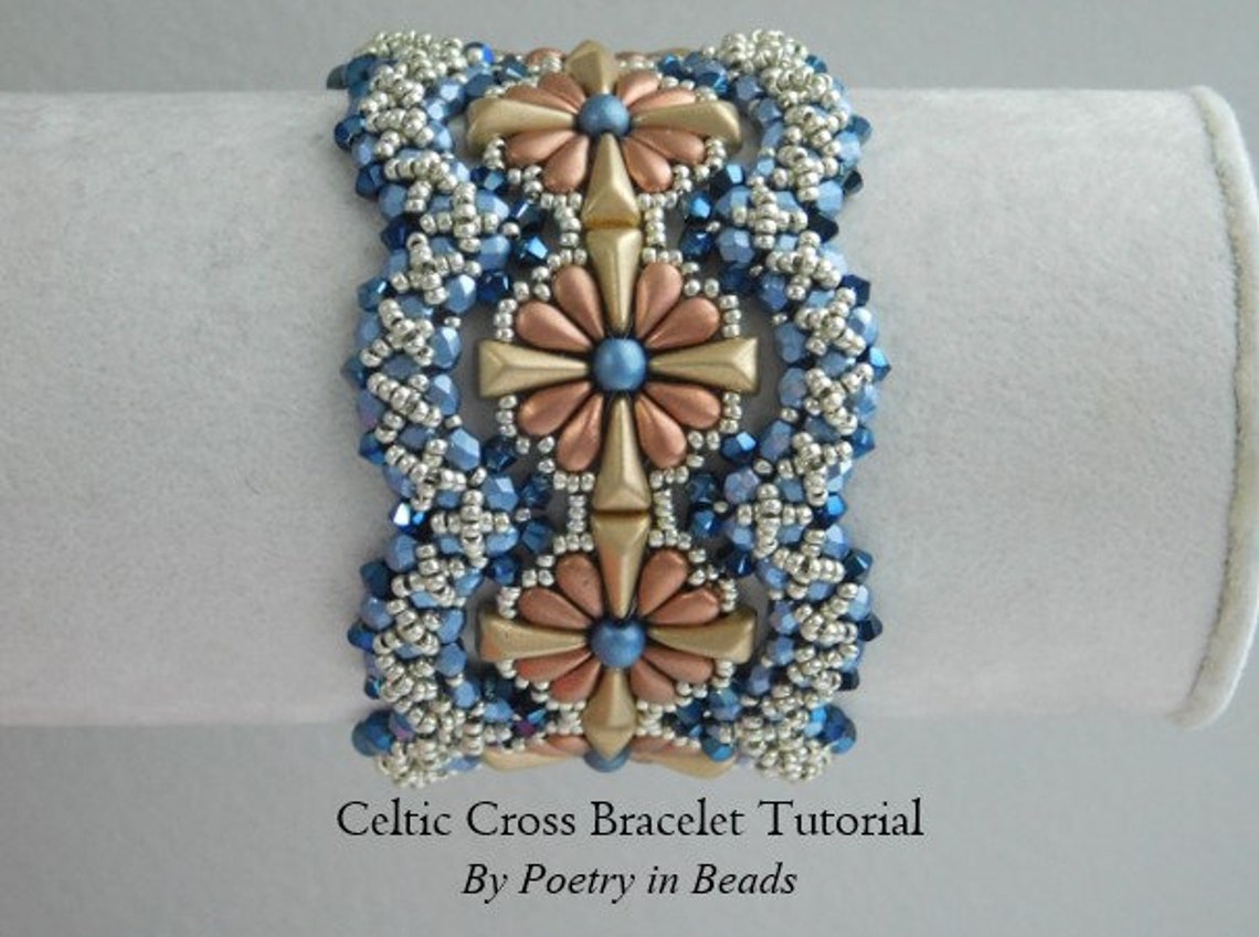 Bead Bracelet Tutorial Celtic Cross Bracelet Tutorial - Etsy