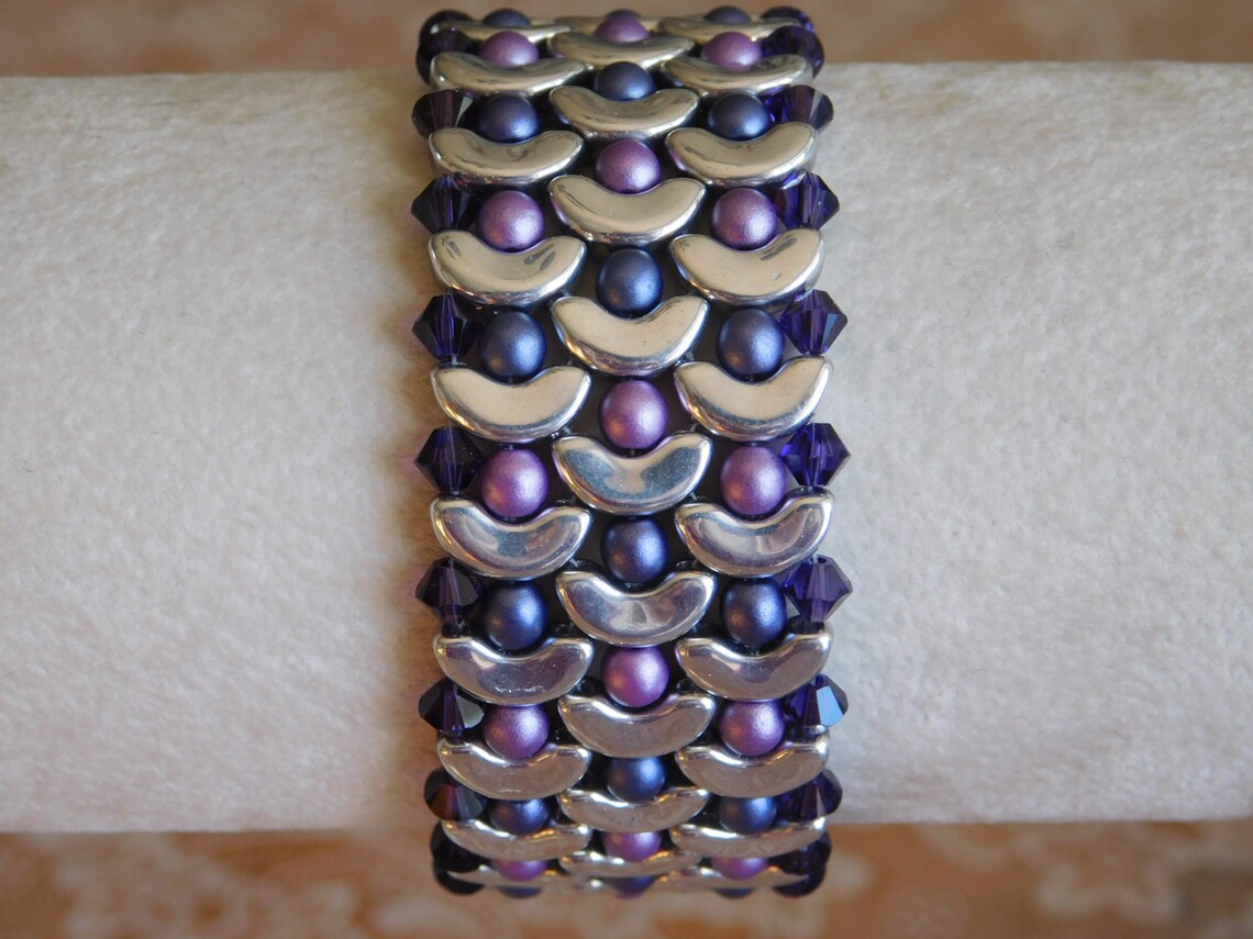 Bead Bracelet Tutorial Beading Pattern Dragon Scale | Etsy