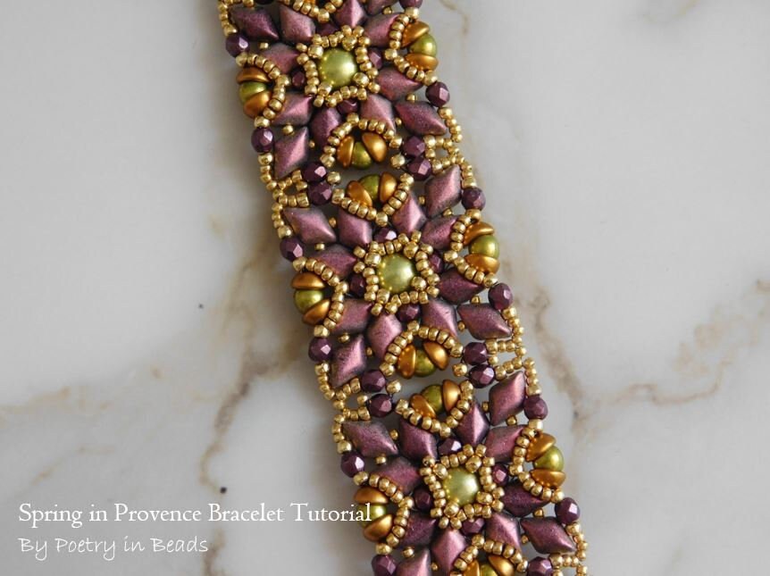 Beading Tutorial Spring in Provence Bracelet Tutorial | Etsy