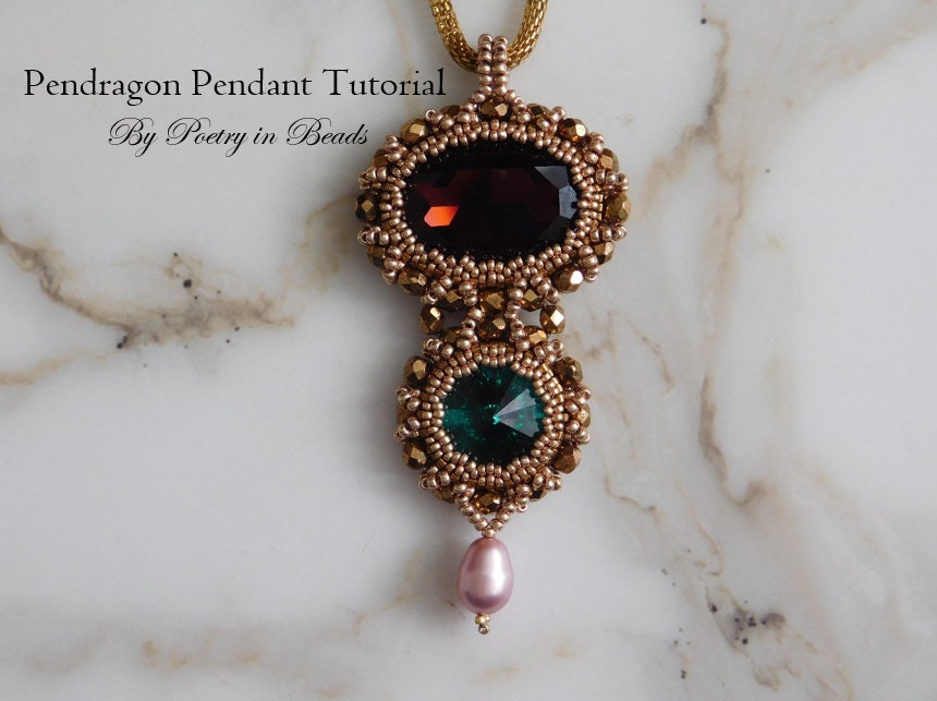 Jewelry Making Tutorial, Pendragon Pendant Tutorial, Beading Pattern ...