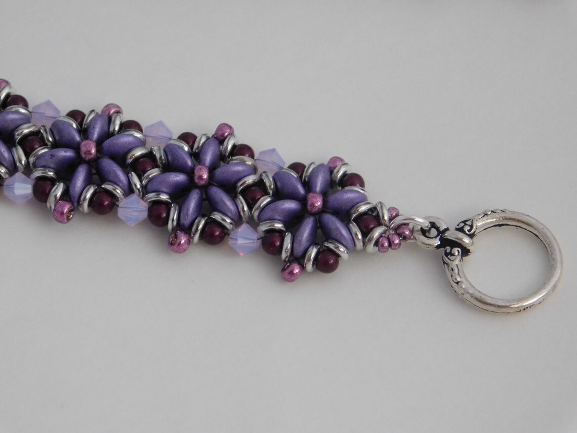 Bead Daisy Bracelet Tutorial Instructions Pattern Etsy