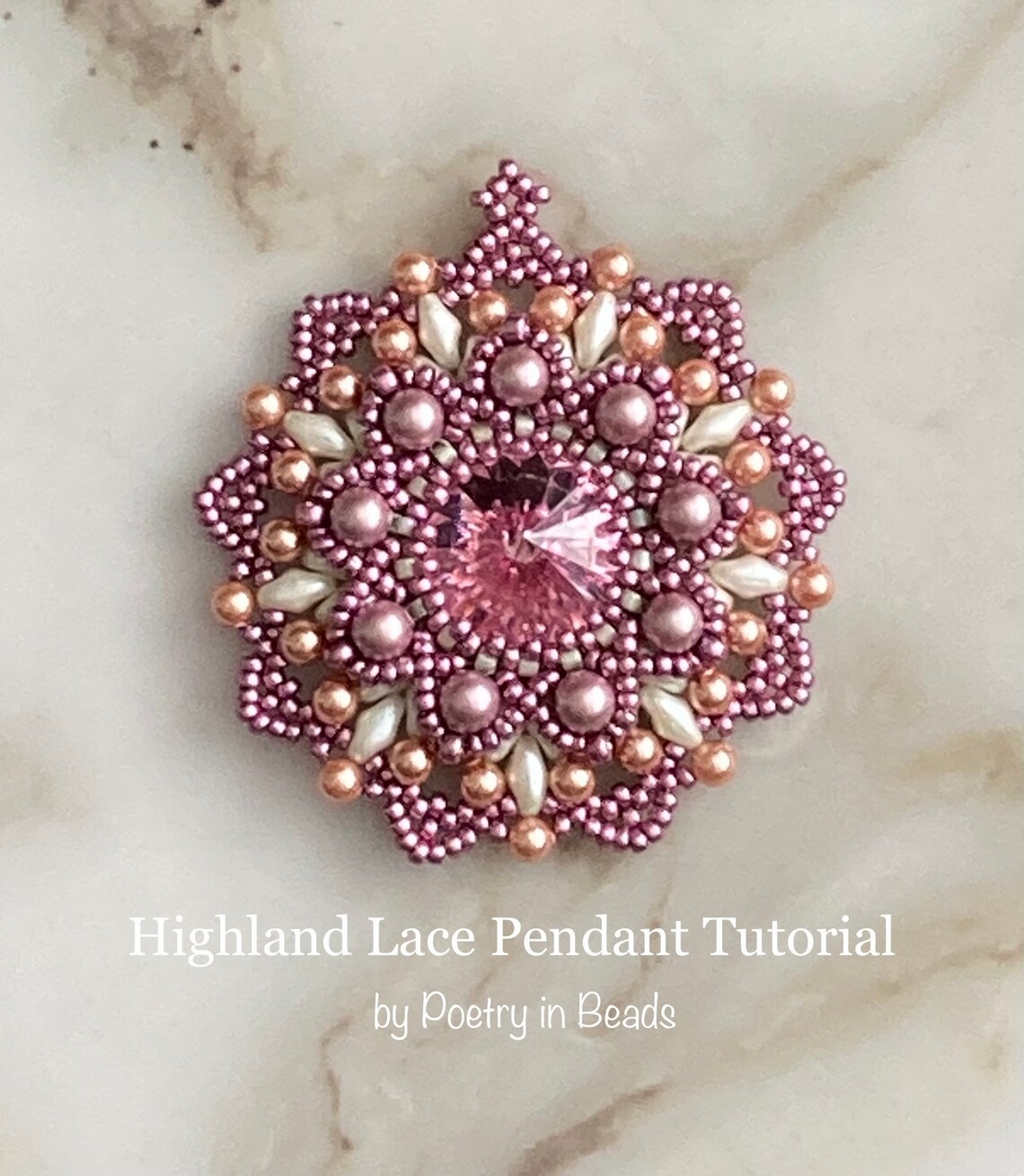 Beaded Jewelry Tutorial, Highland Lace Pendant Tutorial, Beading ...