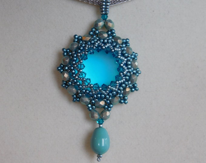 Bead Pendant, Tutorial, Pattern, Instructions, Beadweaving, Swarovski ...