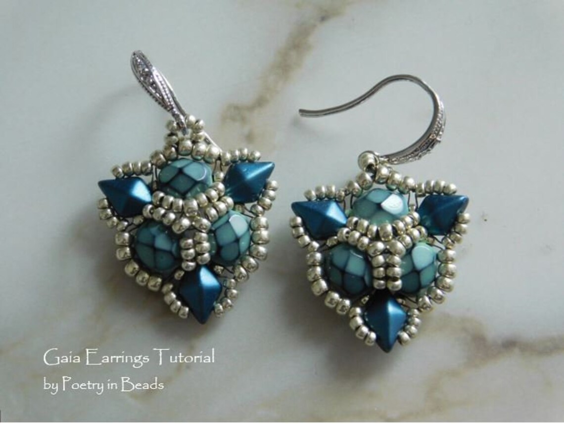 Gaia Earrings Tutorial Beaded Jewelry Pattern Beading - Etsy