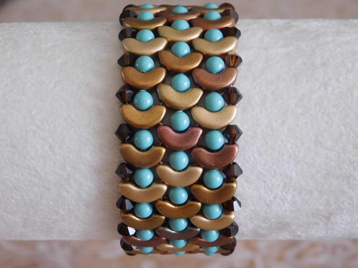 Bead Bracelet Tutorial Beading Pattern Dragon Scale | Etsy